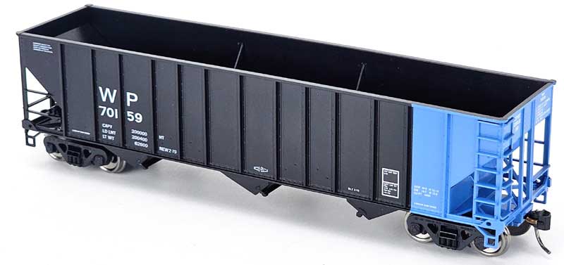 Bowser 43547 HO Scale 100 Ton 3-Bay Hopper Western Pacific WP 70166 (B — White Rose Hobbies