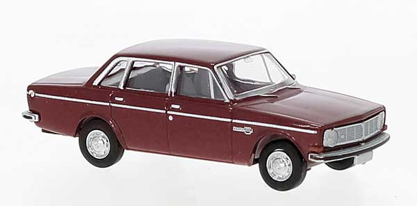 Brekina 29424 HO Scale 1966-1973 Volvo Series 144 Sedan Metallic Red ...