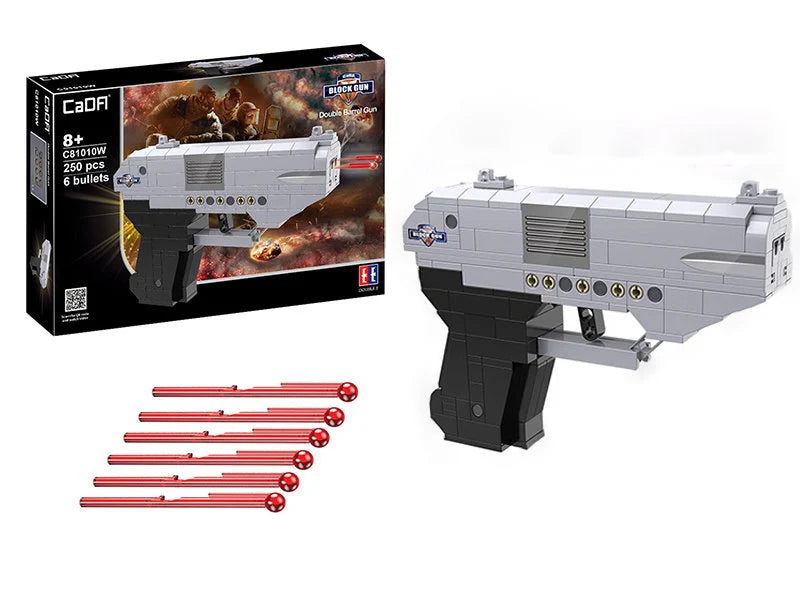 CaDA C81010W Double Barrel Pistol 250 Piece Building Block Gun Set ...