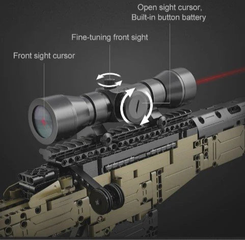 CaDA C81053W Sniper Rifle 979 Piece Building Block Gun Set — White Rose ...