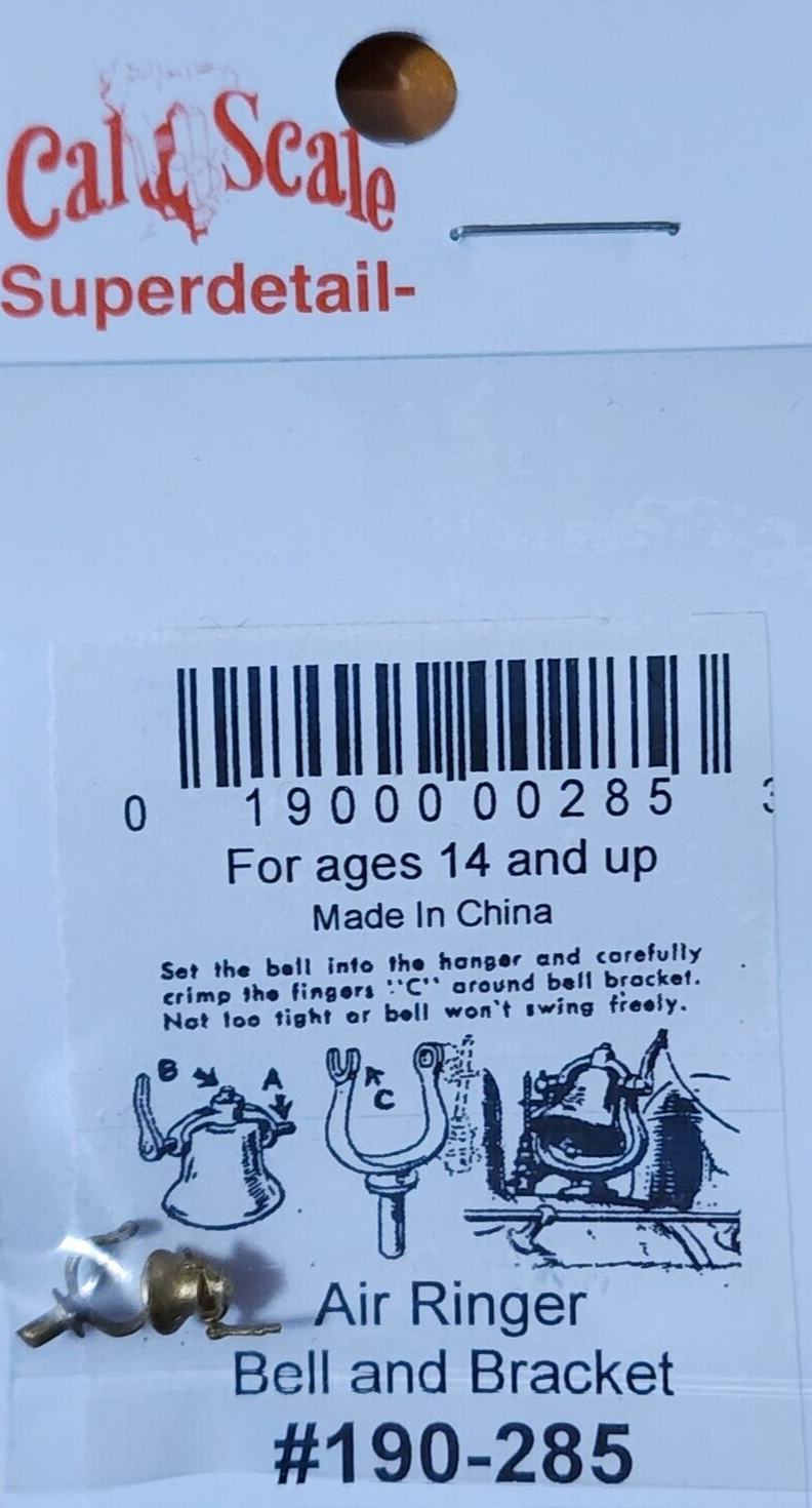 Cal Scale Superdetail BE-285 HO Scale Brass Air Ringer Bell and Bracke ...