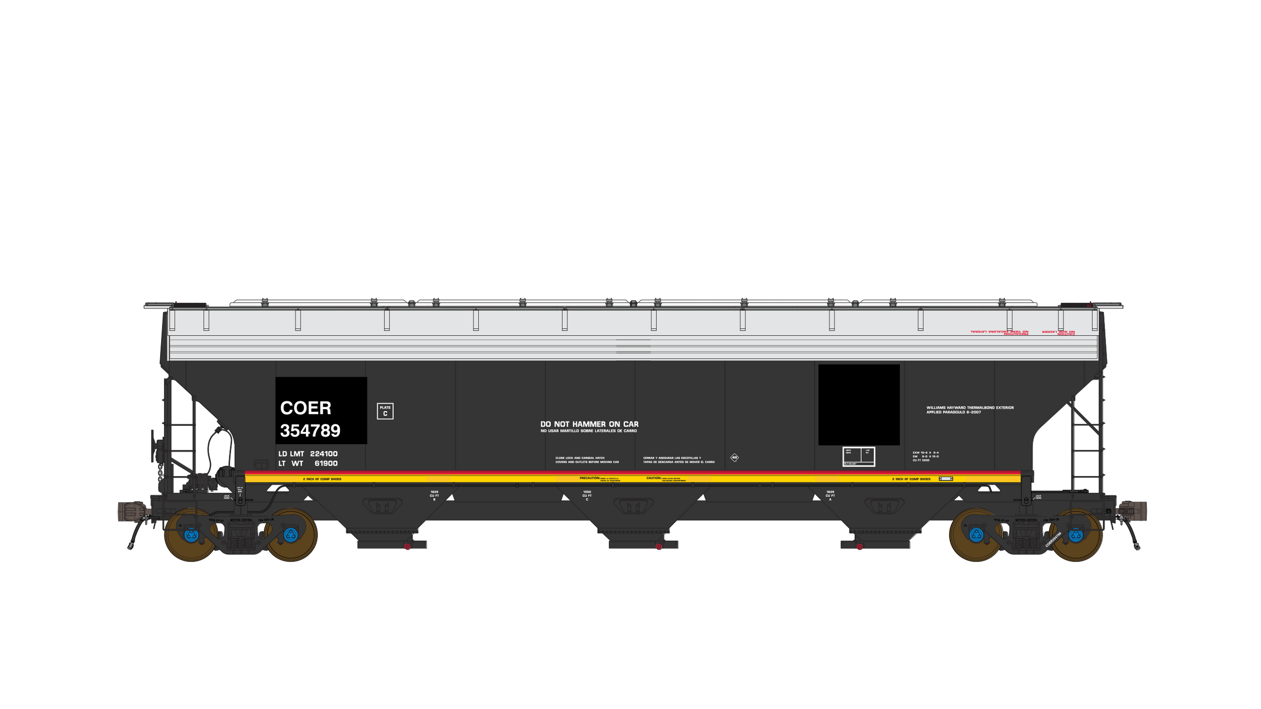 Class One Model Works FC00534 HO Scale ARI 5200 Covered Hopper Ex-KCS — White Rose Hobbies