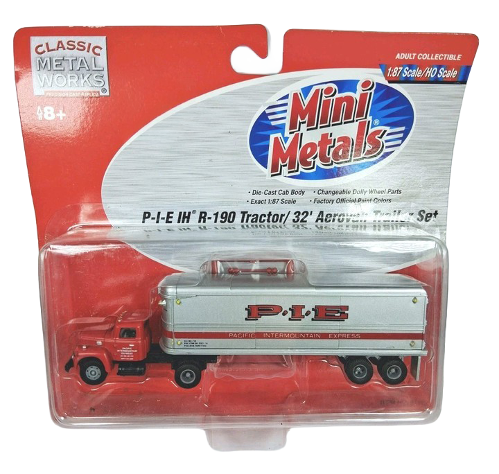 Classic Metal Works 31103 HO Scale Tractor with Van Trailer PIE — White ...