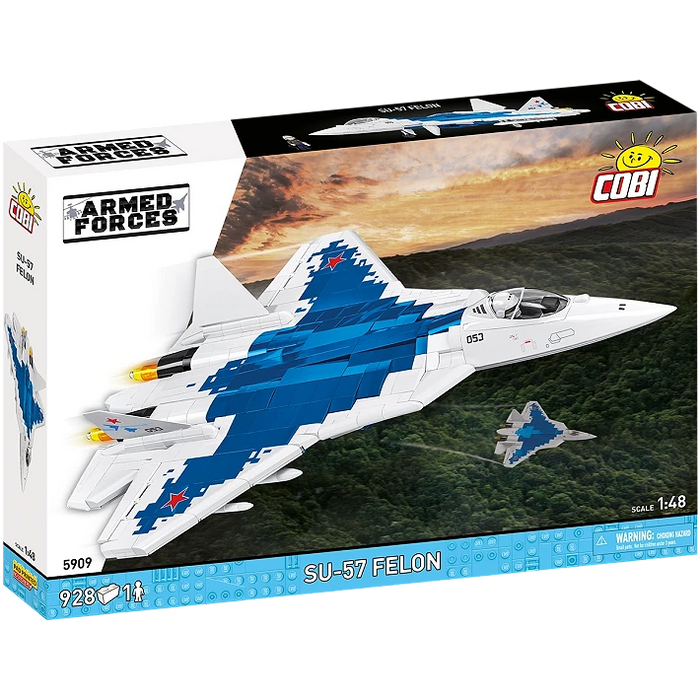 COBI 5909 1/48 Armed Forces Su-57 Felon Model Set (928 Pieces) — White ...