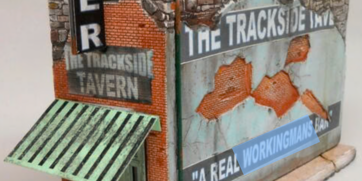 Downtown Deco 1040 HO Scale Trackside Tavern Cast Hydrocal Building Ki ...