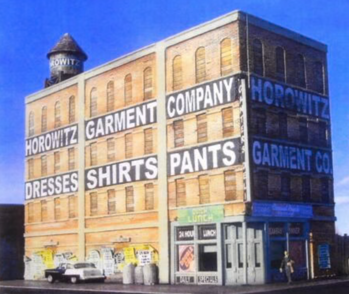 Downtown Deco 1046 HO Scale Horowitz Garment Company Cast Hydrocal Bui ...