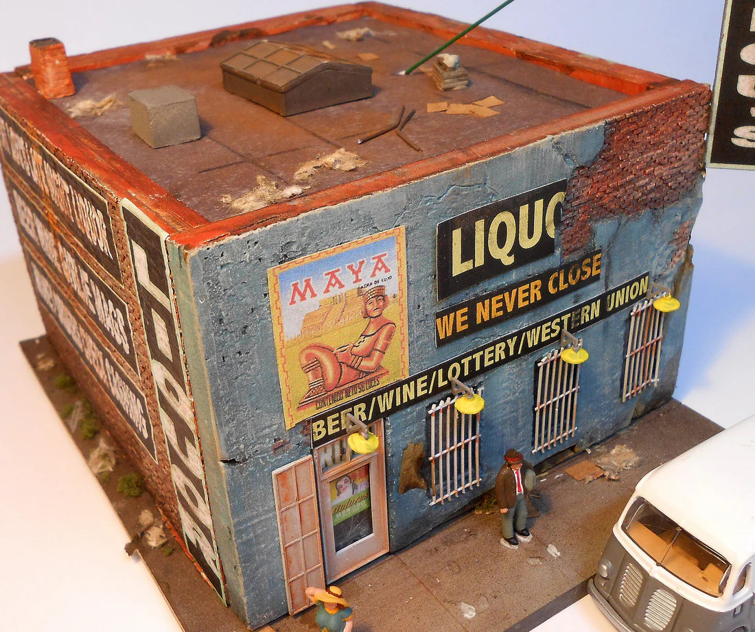 Downtown Deco 1065 HO Scale Fat Lou's Liquor Store Cast Hydrocal Build ...