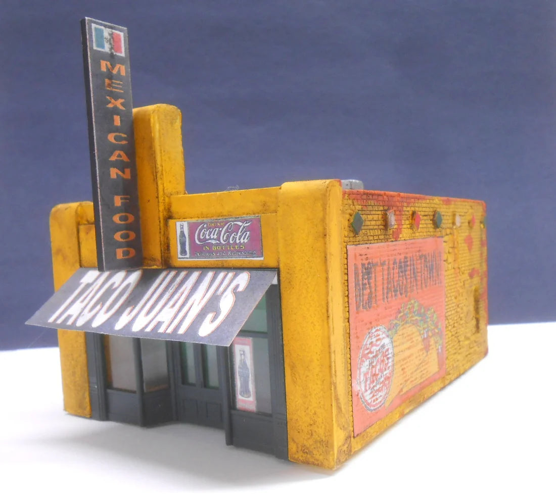Downtown Deco 1082 HO Scale Taco Juan's Cast Hydrocal Building Kit ...