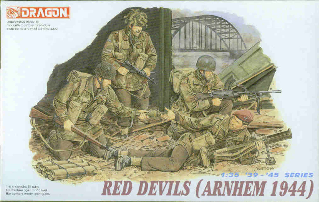 Dragon Models 6023 1/35 "Red Devils" Figures (Arnhem 1944) Model Kit ...