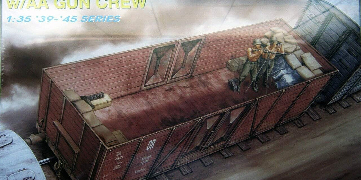 Dragon Models 6086 1/35 German Railway Gondola Type Ommr w/AA Gun Crew ...