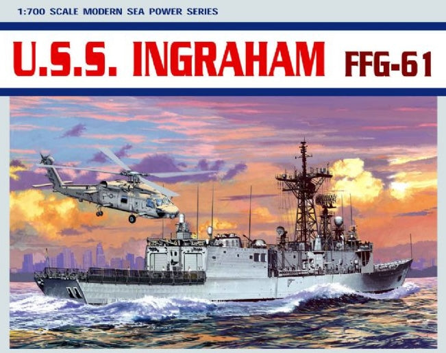 Dragon Models 7068 1/700 USS Ingraham FFG-61 Model Ship Kit — White ...