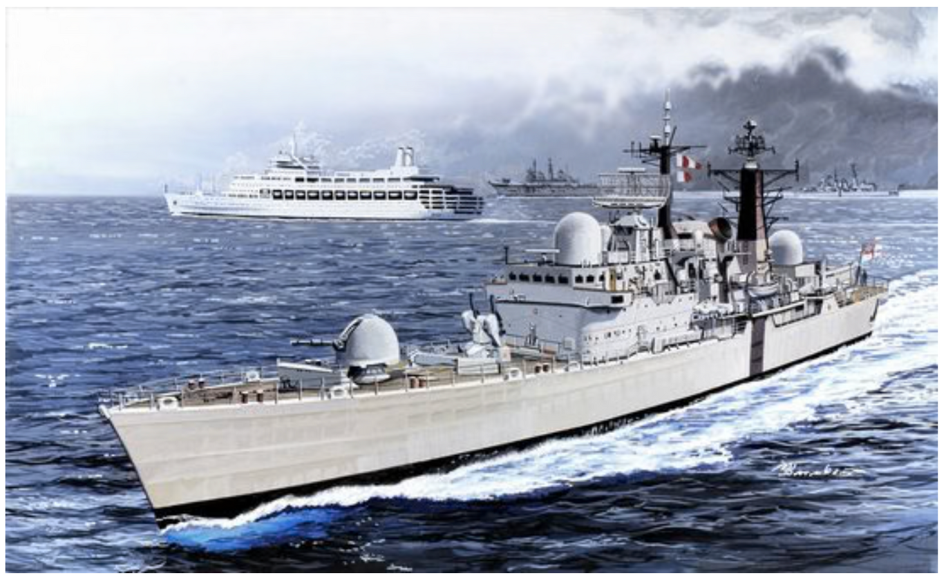 Dragon Models 7133 1/700 HMS Sheffield Type 42 Batch 1 Destroyer Model ...