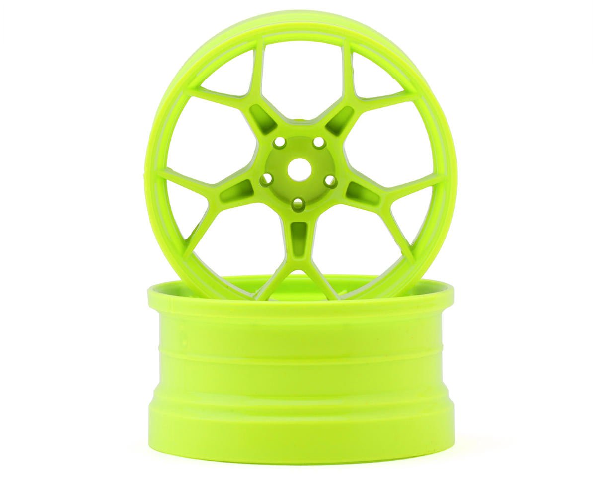 DS Racing DS-DF-5Y2-8FL-HG Fluorescent Lime Feathery Split Spoke Drift ...