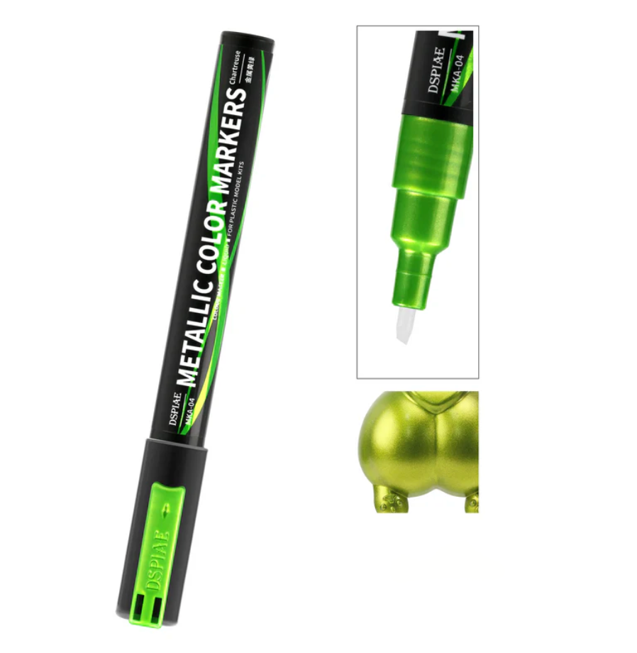 DSPIAE MKA-04 Super Metallic Chartreuse Dual Tip Acrylic Paint Marker ...