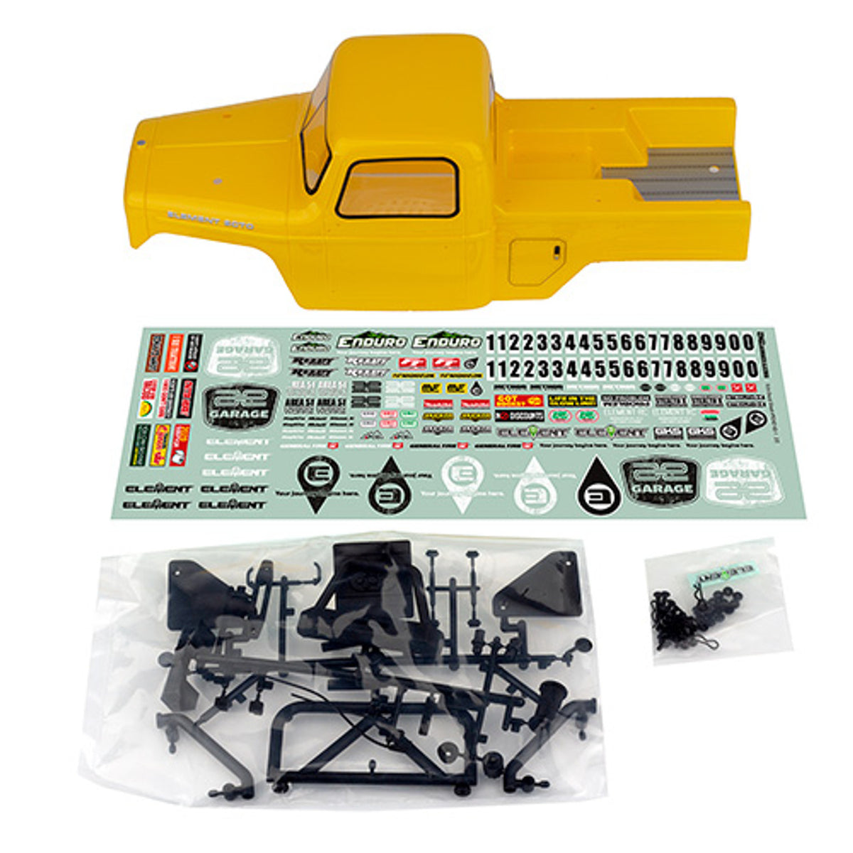 Element RC 42160 Yellow Ecto Body Set for Enduro — White Rose Hobbies