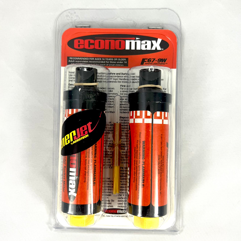 Enerjet Aerotech 66709 F67-9W Mid Power Rocket Motor (2 Pack) — White ...