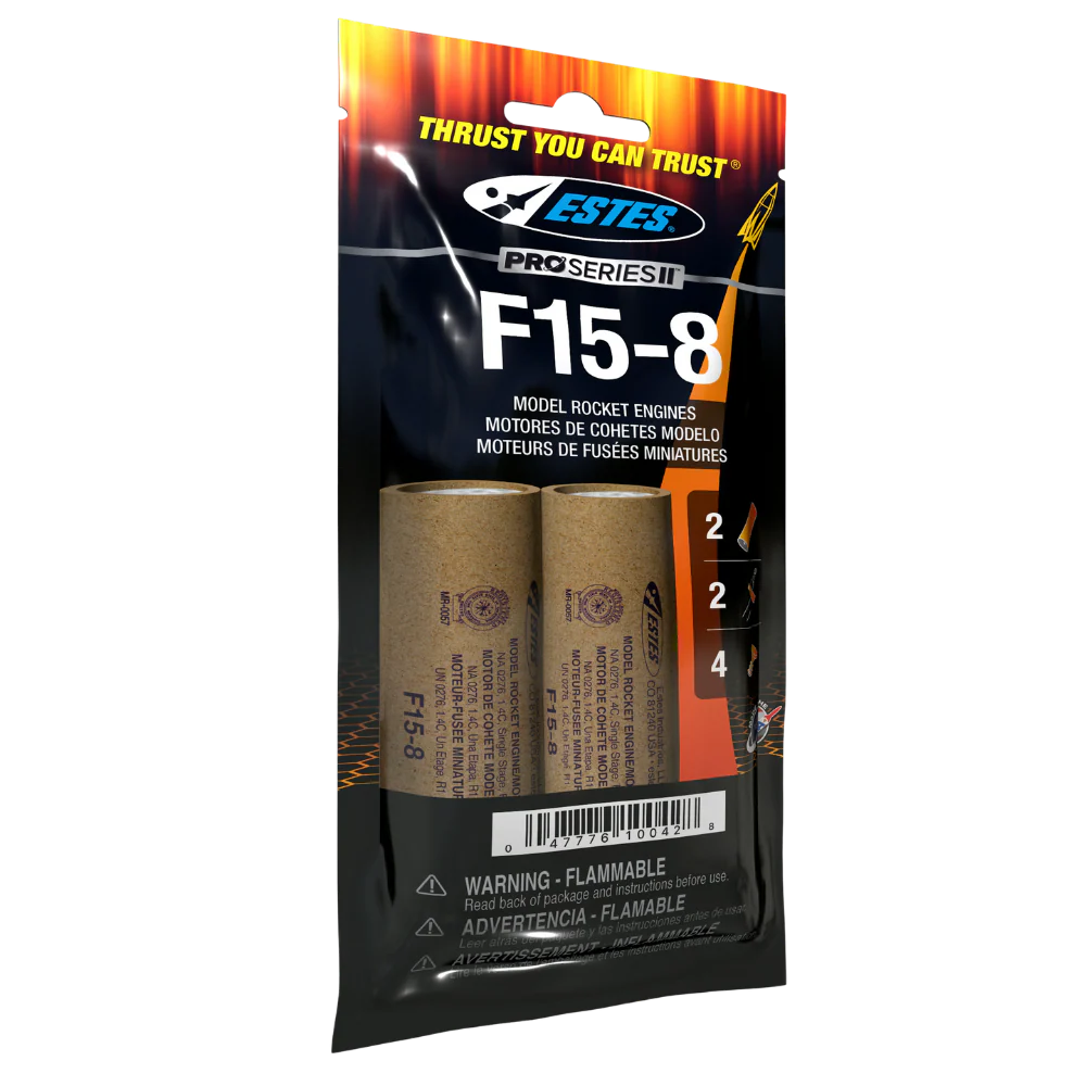 Estes 10042 F15-8 Bagged Rocket Engines with Starters and Plugs (2 Pac ...