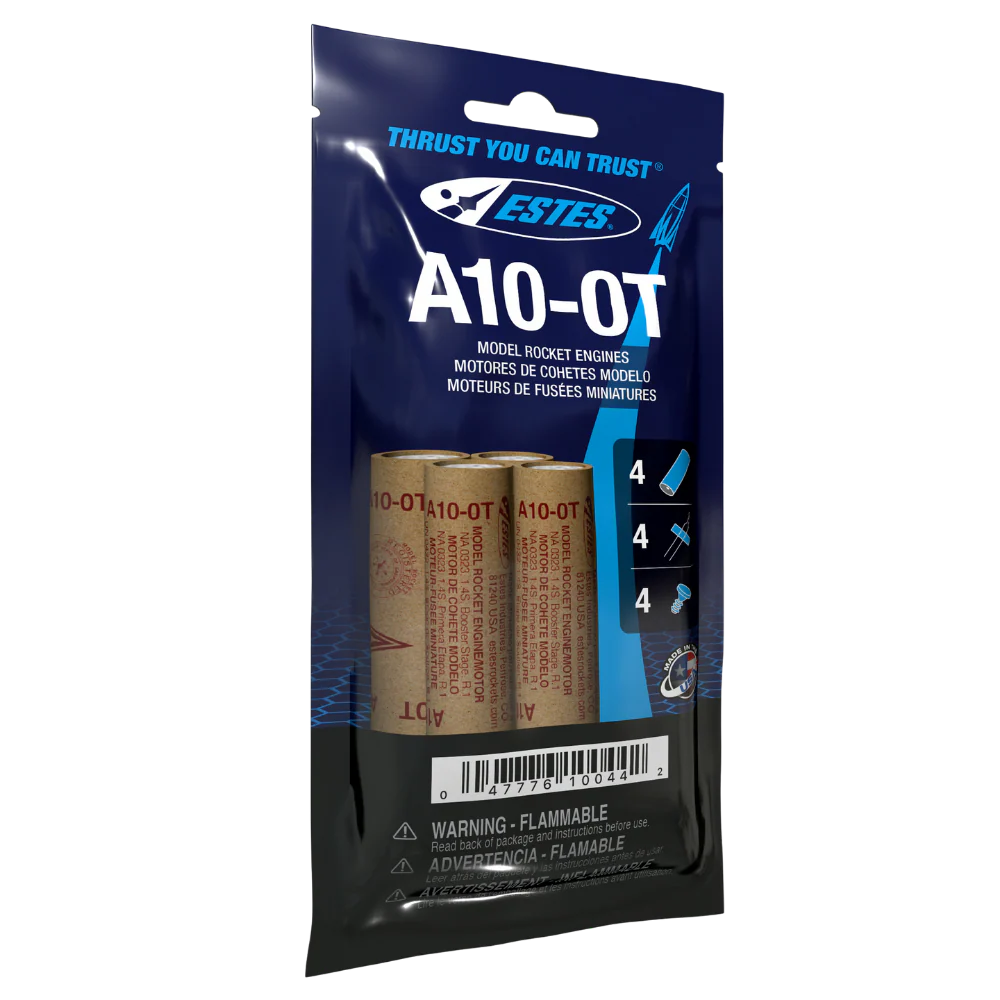 Estes 10044 A10-0T Bagged Rocket Engines with Starters and Plugs (4 Pa ...