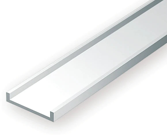 Evergreen Scale Models 266 U Channel Styrene 3/16" (3 Pack) — White ...