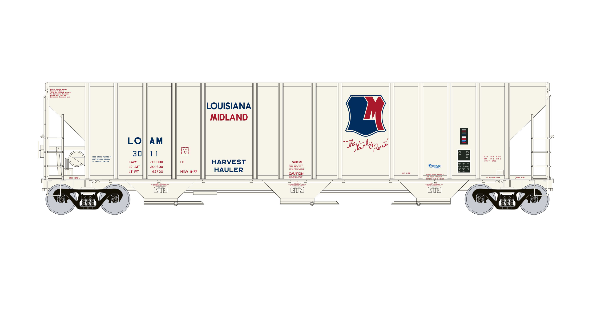 Exactrail Evolution EE1722-4 HO Scale Evans 4780 Covered Hopper Louisi ...