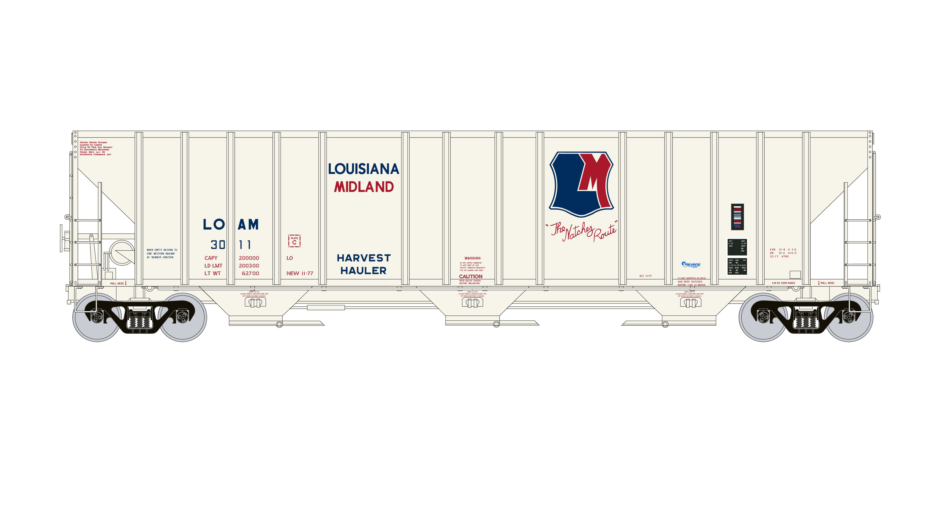 Exactrail Evolution EE1722-4 HO Scale Evans 4780 Covered Hopper Louisi ...