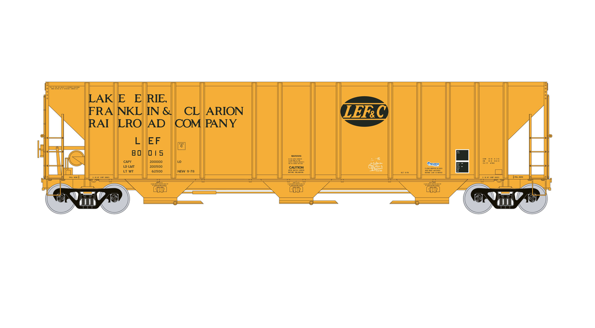 Exactrail Evolution EE1723-1 HO Scale Evans 4780 Covered Hopper LEF&C ...