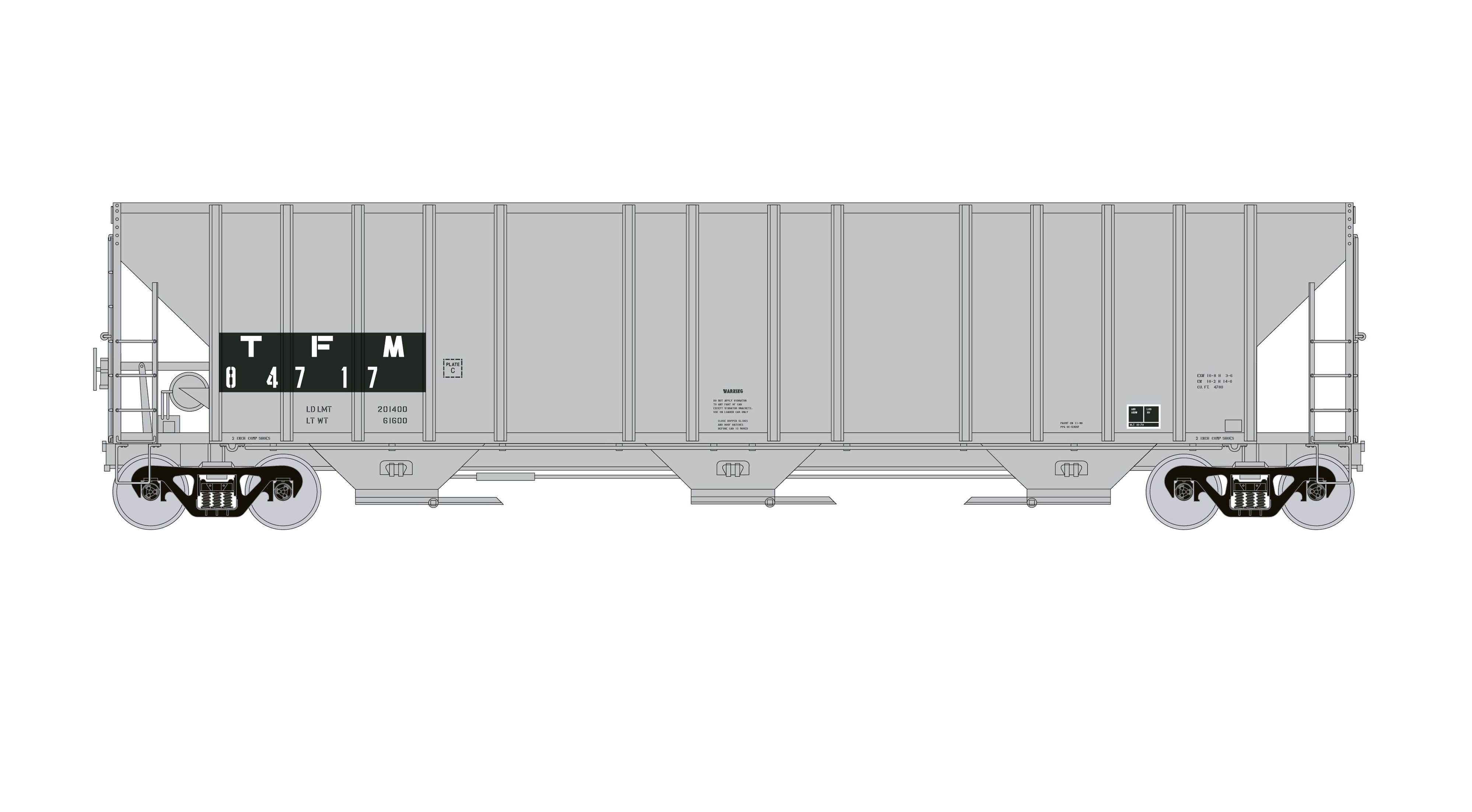 Exactrail Evolution EE1728-1 HO Scale Evans 4780 Covered Hopper ex-ITL ...