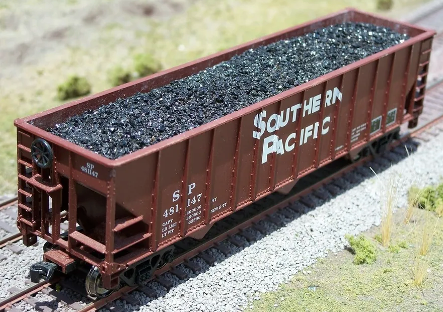 F&N Hobbies 81723 HO Scale Coal Load for Walthers 100 Ton 3 Bay Hopper ...