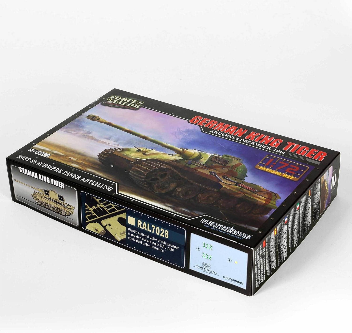 Forces of Valor 873002A 1/72 German King Tiger Plastic Model Tank Kit ...