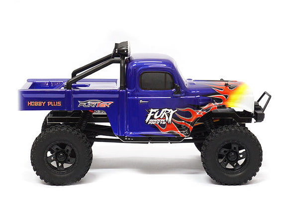 Furitek FX118 Blue with Flames Fury Wagon 1/18 RTR Brushless Rock Craw ...