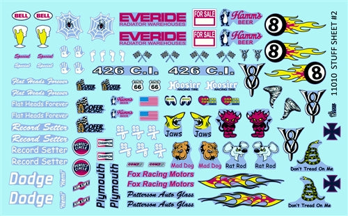 Gofer Racing Decals 11010 1/24 Decals - Stuff Sheet #2 — White Rose Hobbies