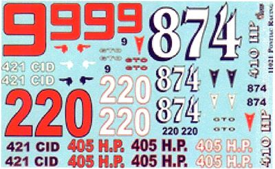 Gofer Racing Decals 11021 1/24 Decals - Pont Racing — White Rose Hobbies