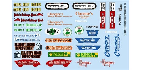 Gofer Racing Decals 11027 1/24 Decals - Hometown Sponsors #2 — White ...