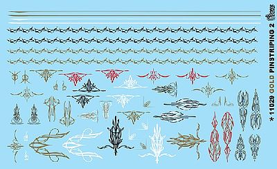 Gofer Racing Decals 11029 1/24 Decals - Gold Pin Stripes — White Rose ...