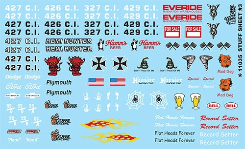 Gofer Racing Decals 11035 1/24 Decals - Stuff Sheet #3 — White Rose Hobbies