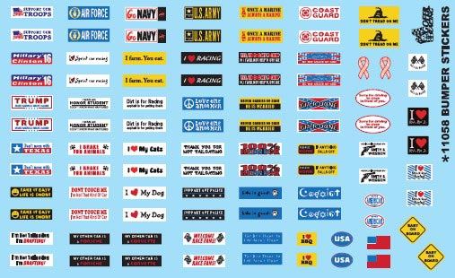 Gofer Racing Decals 11058 1/24 Decals - Bumper Stickers — White Rose ...