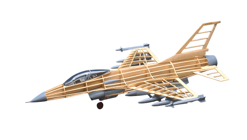 Guillows 1403 1/30 F-16 Falcon Balsa Display Model Kit — White Rose Hobbies