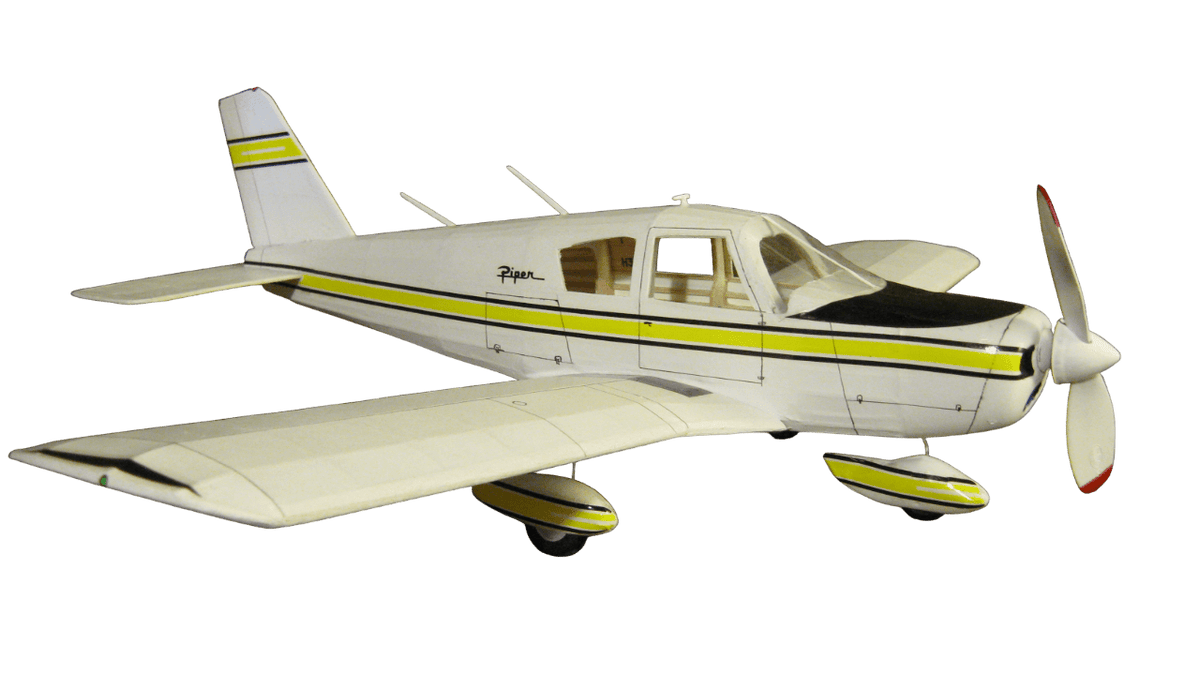 Guillows 307 1/20 Piper Cherokee 140 20" Balsa Flying Model Kit — White ...