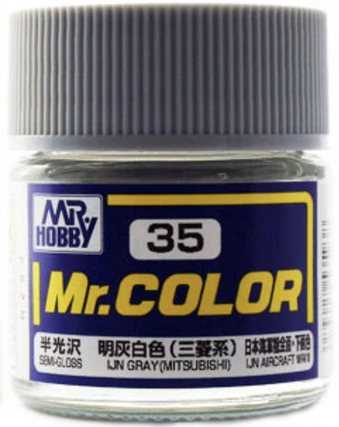 Gunze C35 Mr. Hobby Mr. Color Semi-Gloss IJN Gray 10ml — White Rose Hobbies
