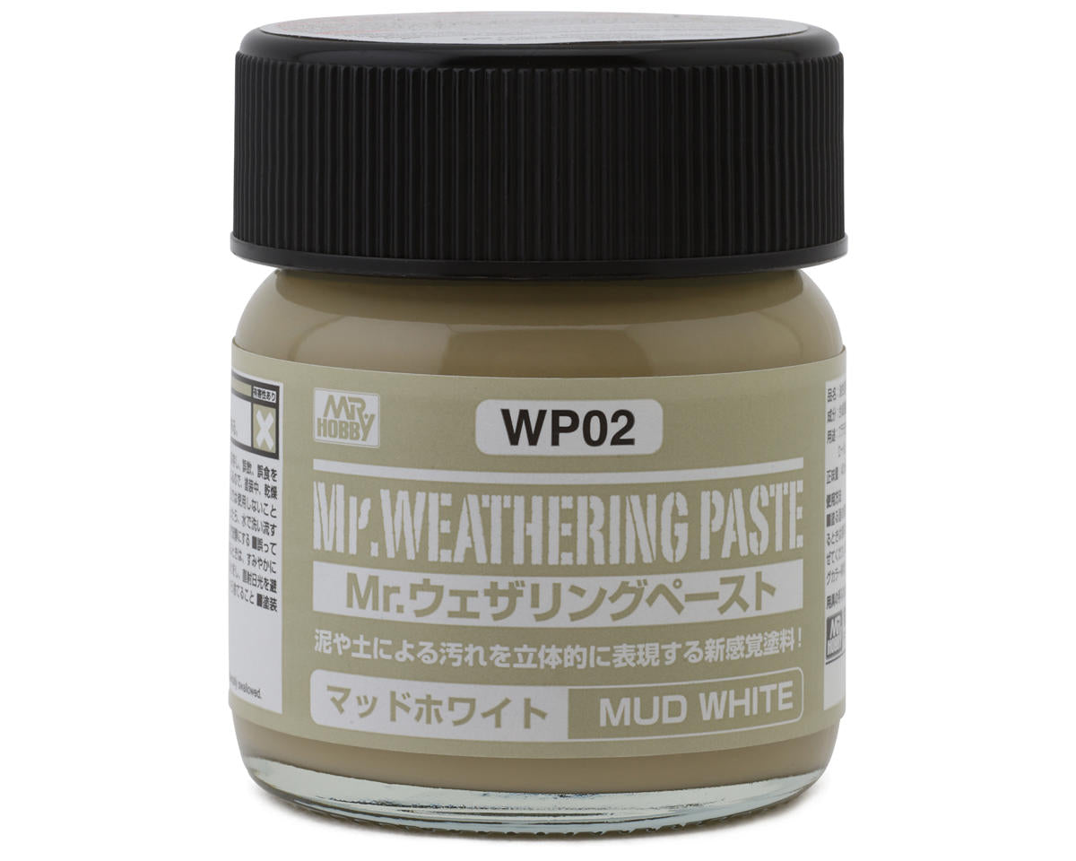 GunZe WP02 Mr. Weathering Paste Mud White — White Rose Hobbies