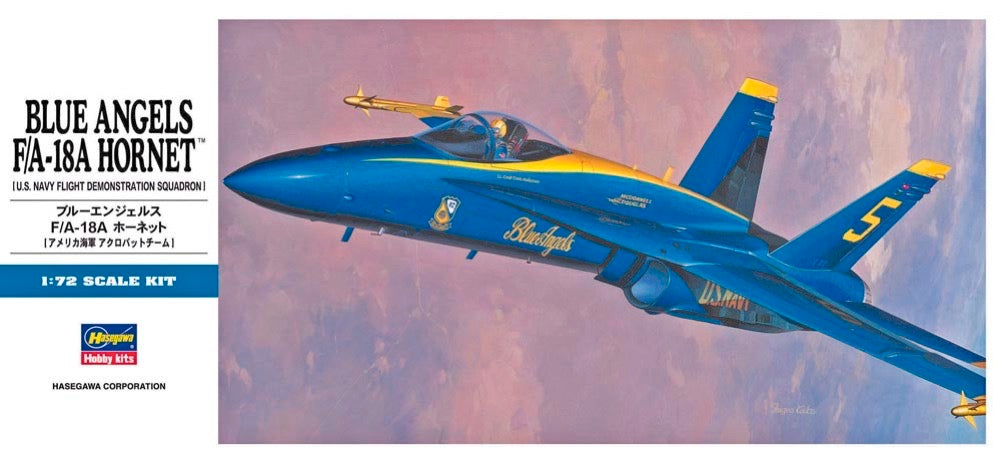 Hasegawa 440 1/72 F/A-18A Hornet 'Blue Angels' (U.S. Navy) Model Kit ...