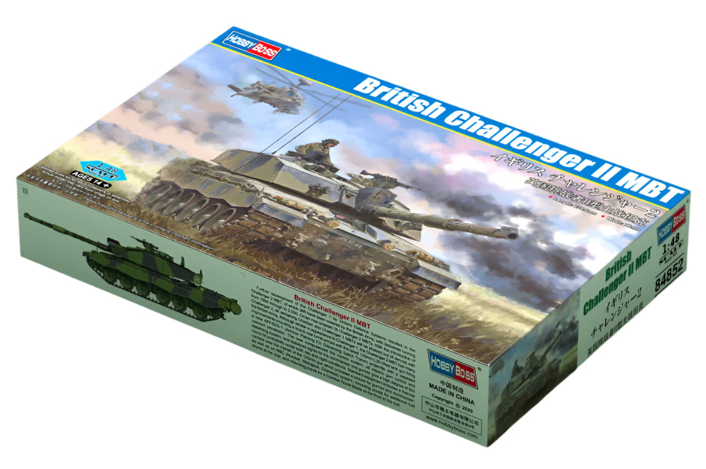 Hobby Boss 84852 1/48 British Challenger II Main Battle Tank Model Kit ...