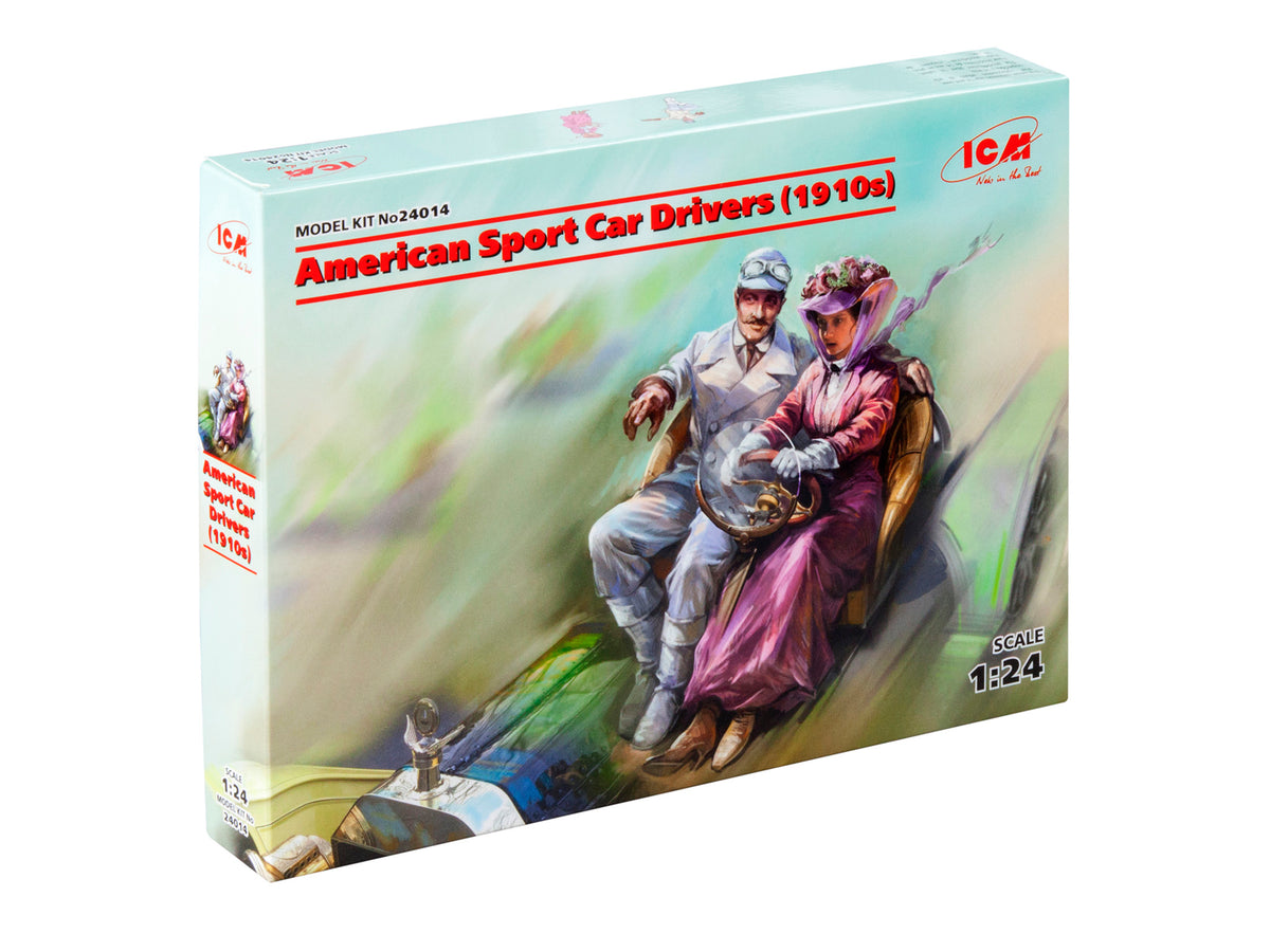ICM Models 24014 1/24 American Sport Car Drivers (1910s) Figures Model ...