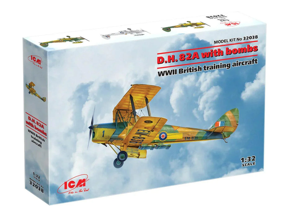 ICM Models 32038 1/32 DH. 82A Tiger Moth WWII British Training Aircraf ...