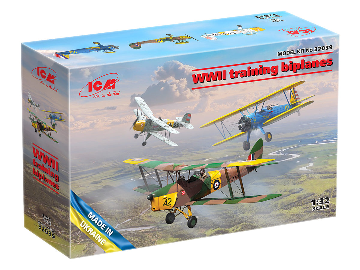 ICM Models 32039 1/32 WWII Training Biplanes Set (Bucker Bu 131D, DH.8 ...