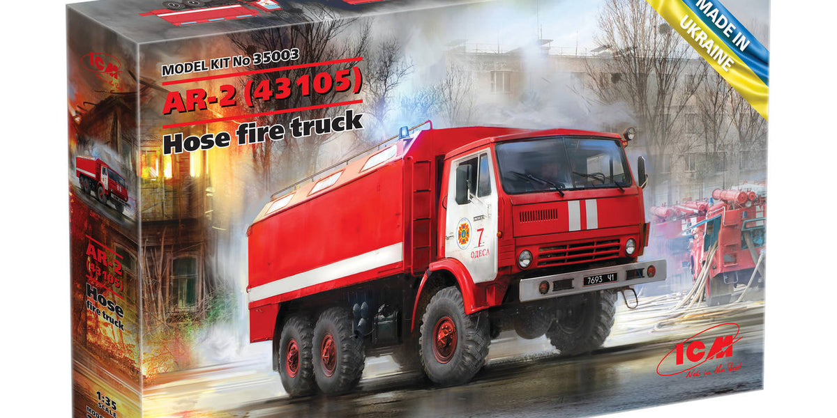 ICM Models 35003 1/35 Kamaz AR-2 Soviet Hose Fire Truck on Kamaz-43105 ...