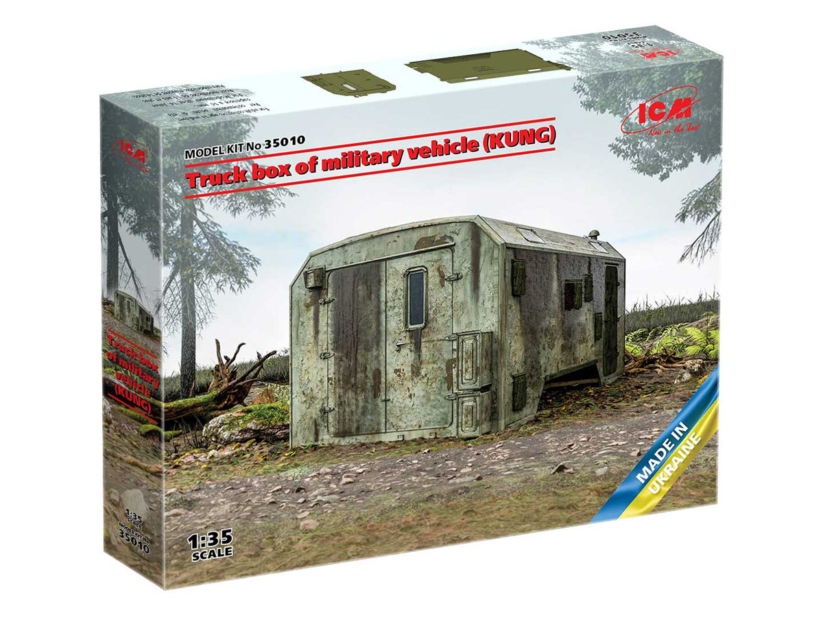 ICM Models 35010 1/35 Truck Box of Military Vehicle (KUNG) Model Kit ...