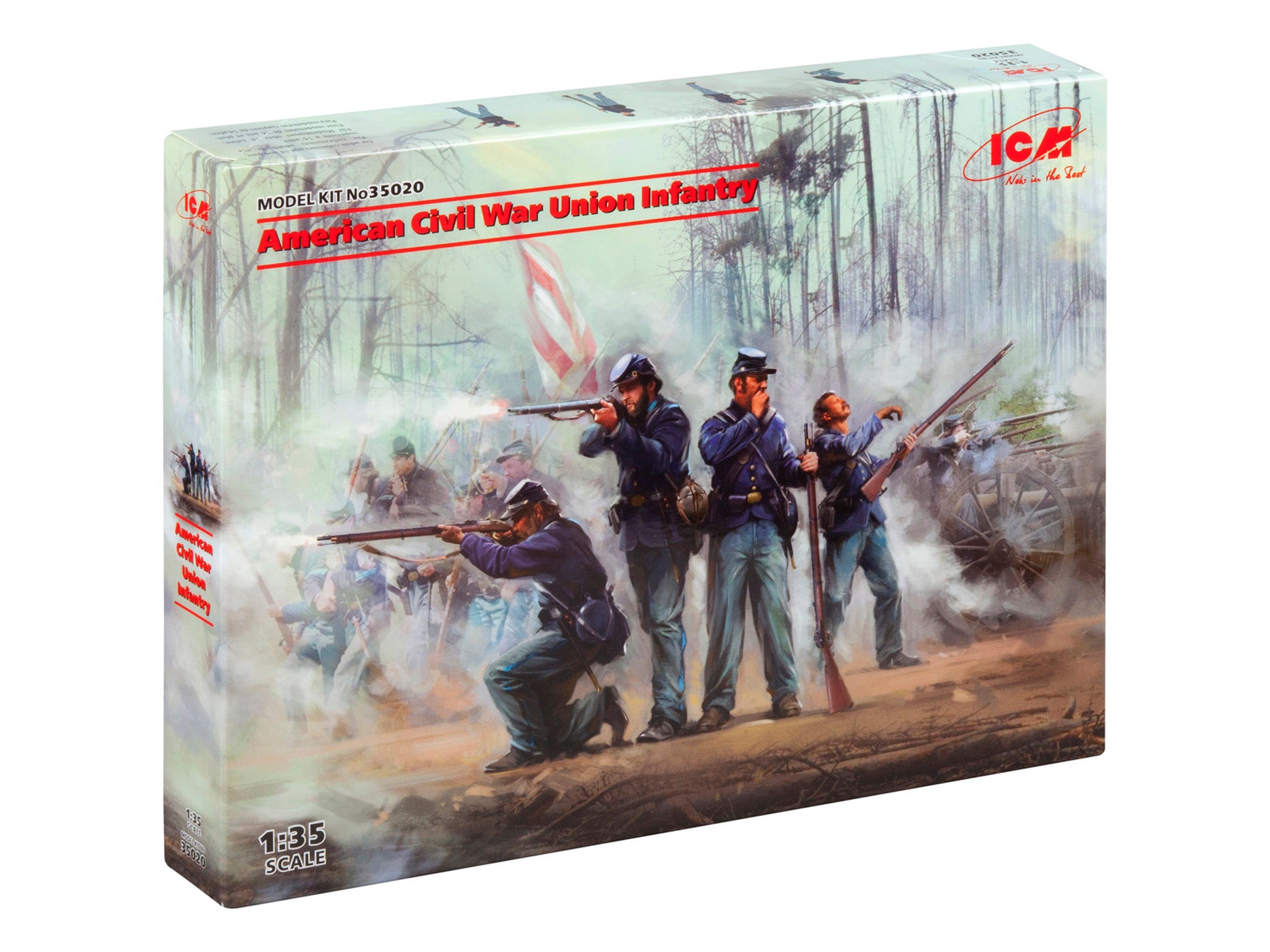 ICM Models 35020 1/35 American Civil War Union Infantry Figures Model ...