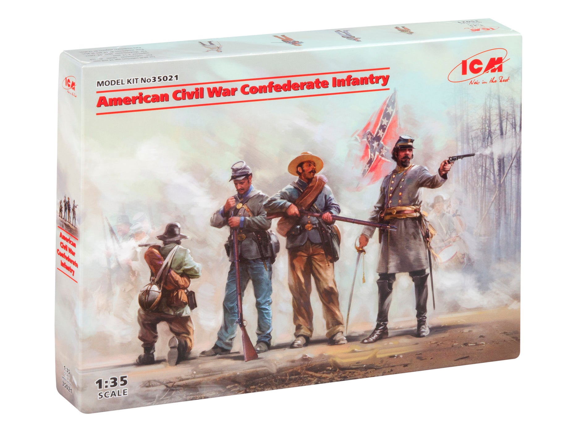 ICM Models 35021 1/35 American Civil War Confederate Infantry Figures ...