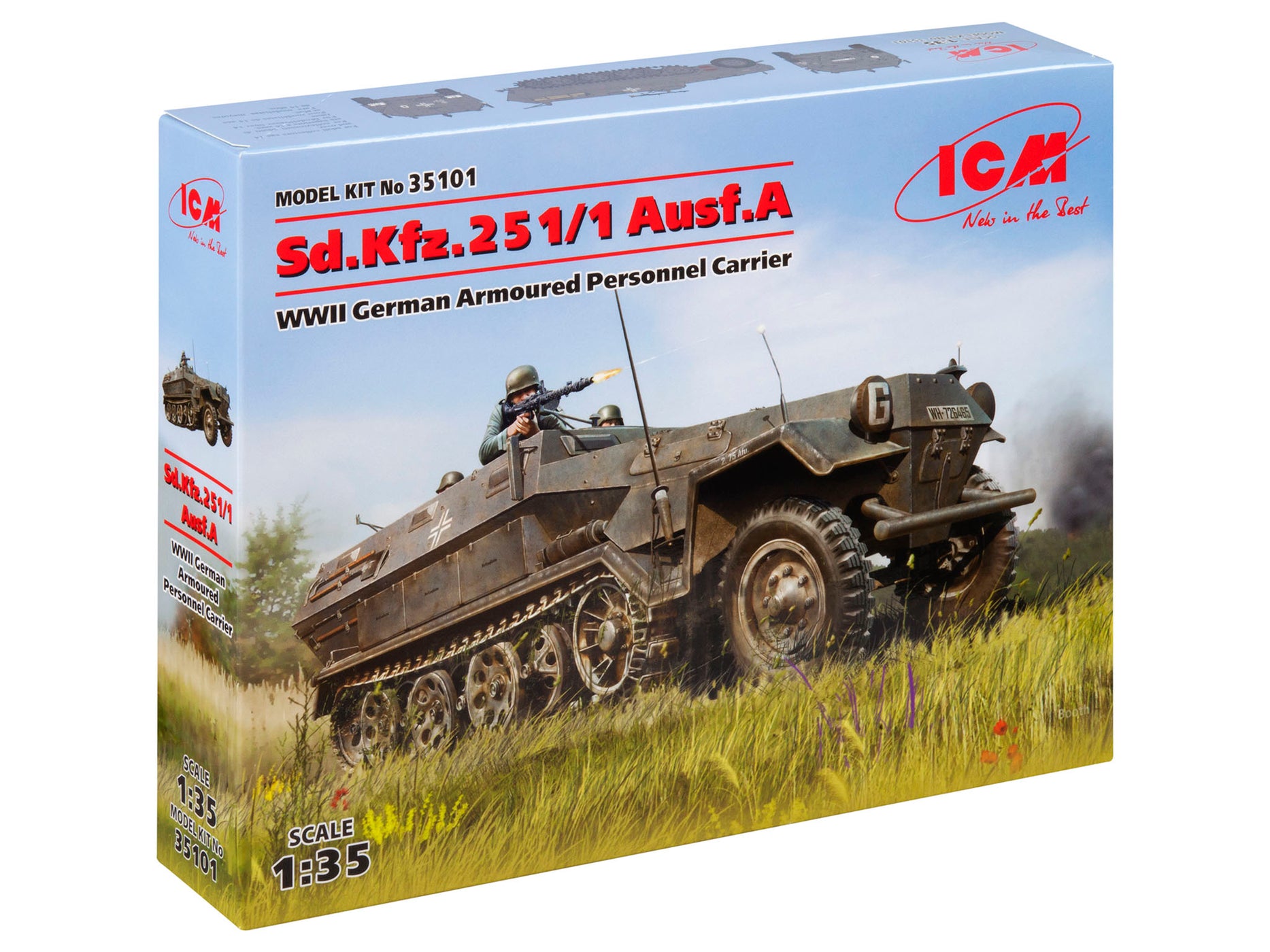 ICM Models 35101 1/35 Sd.Kfz. 251/1 Ausf.A WWII German Armoured Person ...
